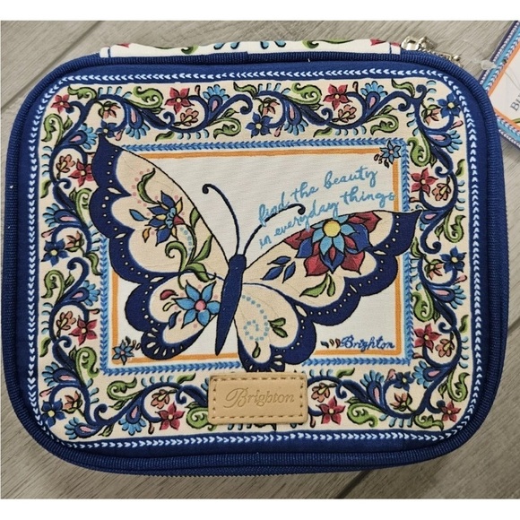 Brighton | Bags | Brighton Multicolor Butterfly Embroidered Jewelry ...